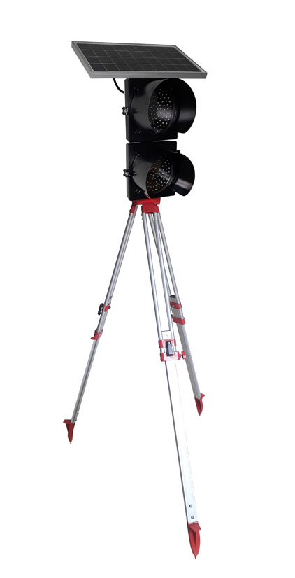 Semáforo Solar Móvel Amarelo Piscante - Semáforo Móvel - Damata Solar